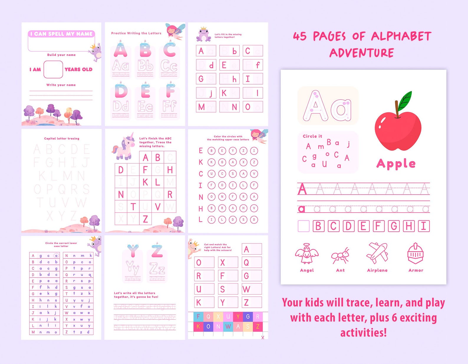 Magical Busy Book Printable Princess & Unicorn Activities for Girls ...