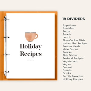 Kitchen Design Recipe Binder Cover: Canva Template and PDF (digital ...
