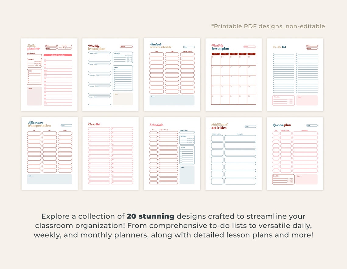 Classroom Binder Covers and Spines, Editable Minimal Flowers Teacher ...