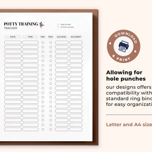 Potty Training Tracker Printable | Toilet Training Tracker, Potty ...