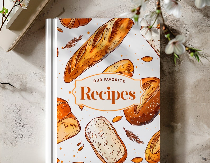 Bread Recipe Binder Cover: Canva Template and PDF (digital Download) - Etsy