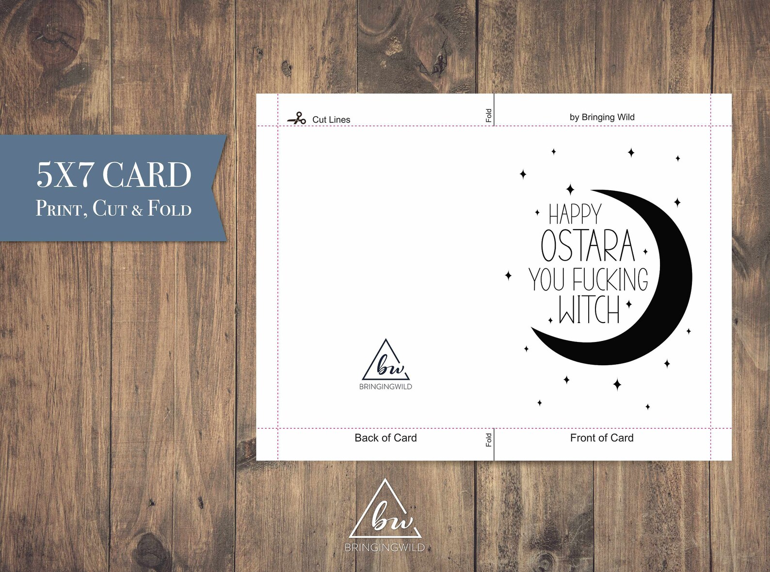 Funny Printable Ostara Greeting Card | Pagan/wiccan Greeting Card Spring Equinox - Digital ...