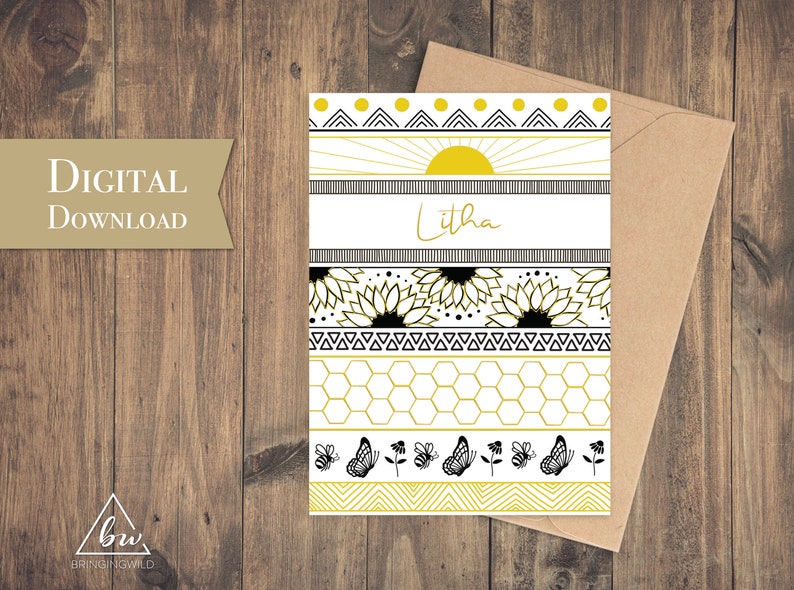 Printable Litha Greeting Card | Pagan Greeting Card Summer Solstice ...