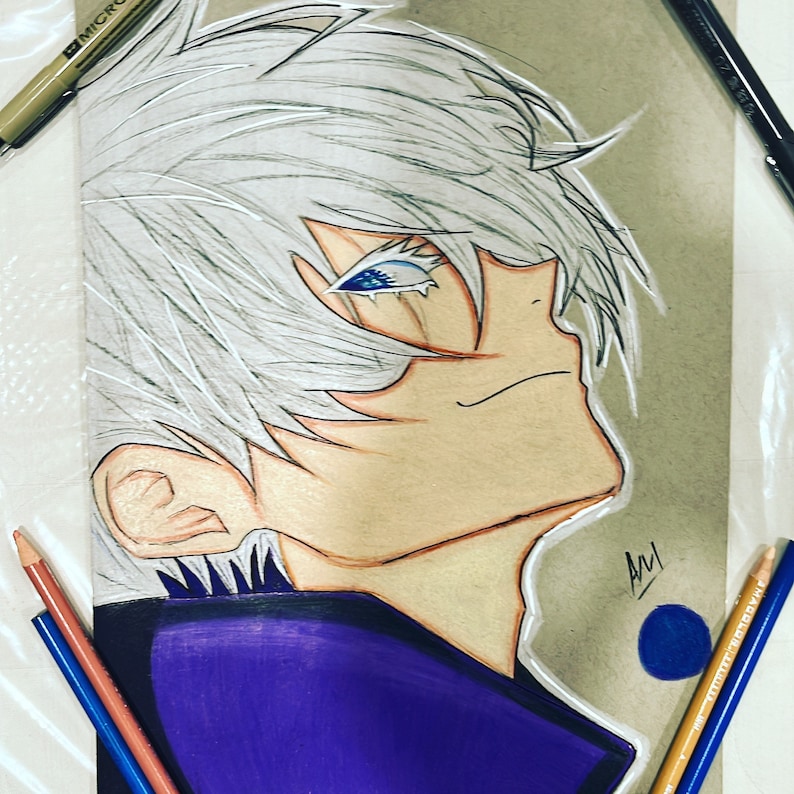 Gojo Satoru Original Drawing - Etsy