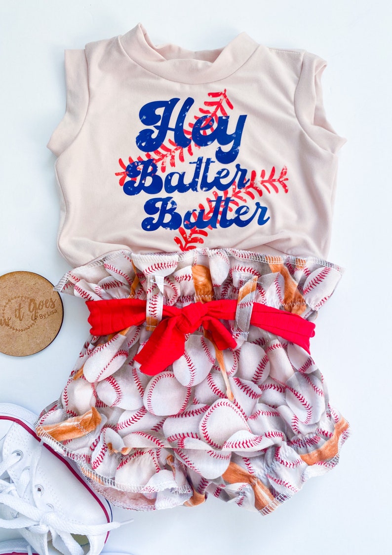 TODDLER GIRL CLOTHES, Baseball Theme Top With Adorable Baseball Print ...