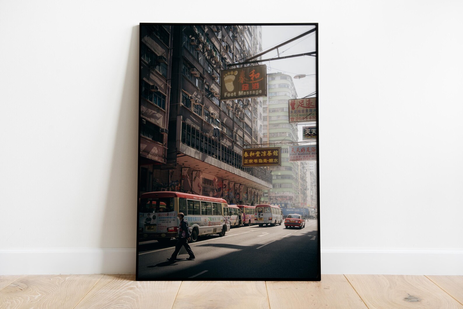 Street Printed Vintage Poster Photography Hong Kong Artwork for Living ...