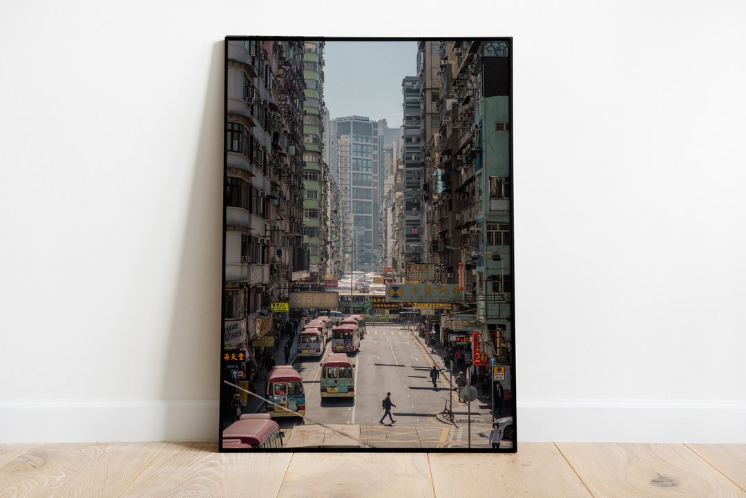 Hong Kong Print. Instant Download Digital Vintage Image of Street in ...