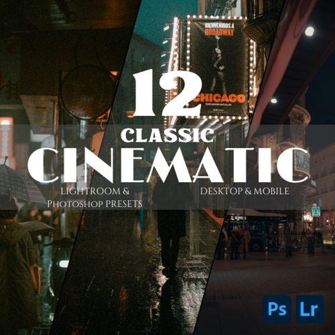 12 Cinematic Lightroom Presets, Photography Edition, Lightroom Filters ...