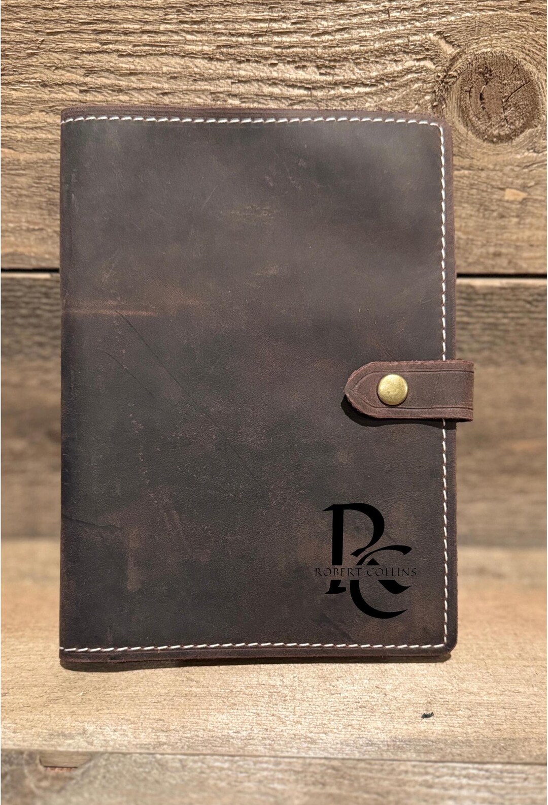 Personalized Leather Notebook Cover Journal Holder 5x8 Legal Pad Cover ...