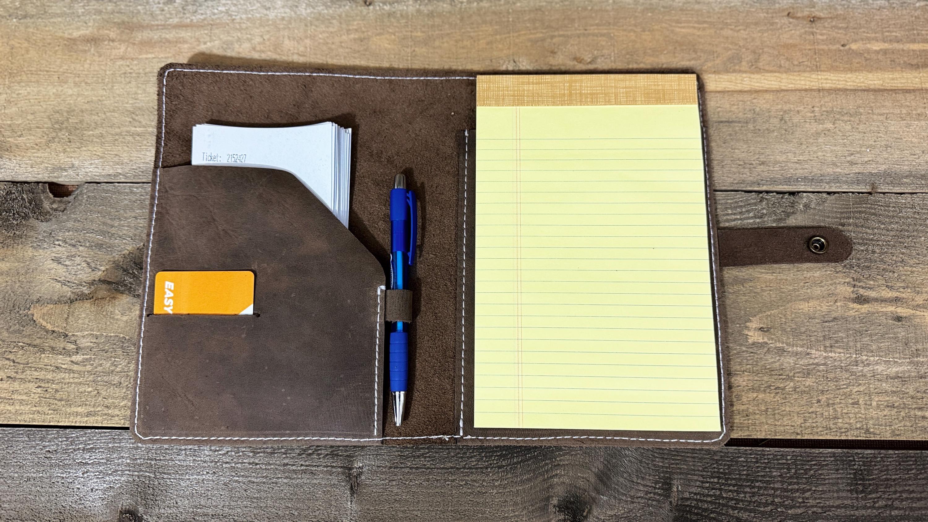 Personalized Leather Notebook Cover Journal Holder 5x8 Legal Pad Cover ...