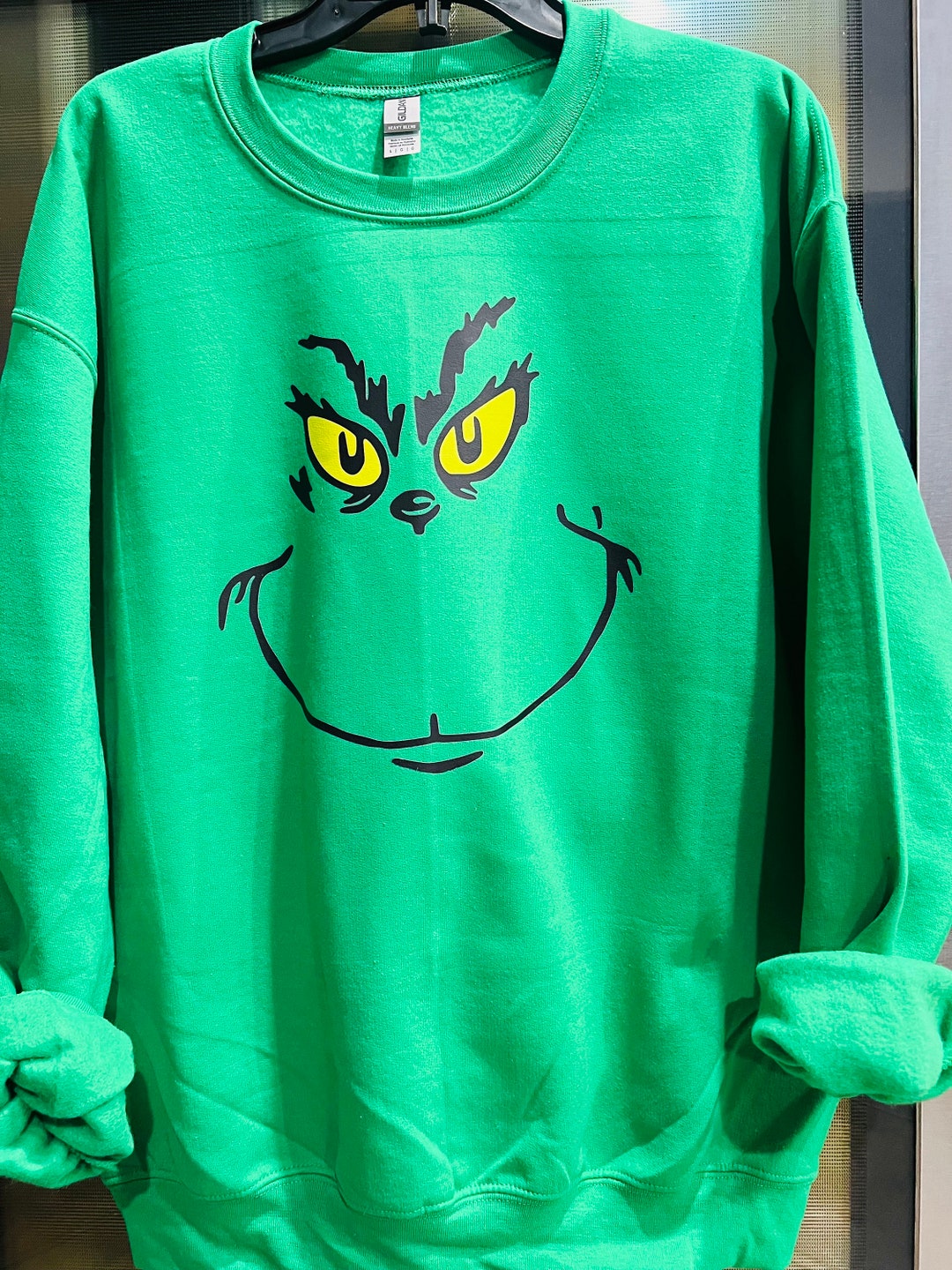 Large Grinc Face, Yellow Eyes, Grin Face, Mean One, Christmas ...