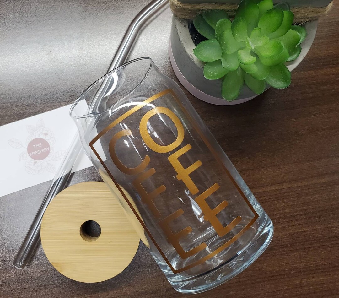 Coffee, Can Cup, 16oz, Iced Coffee, Beer Can Cup, Soda Can, Glass, Cold ...