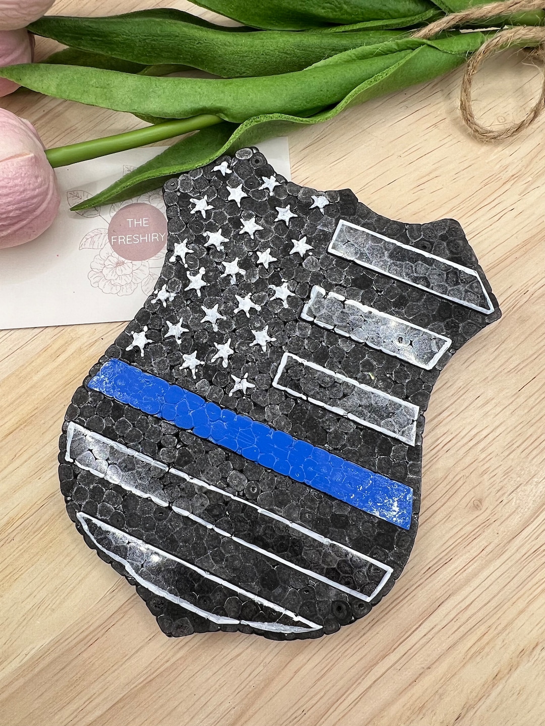 Thin Blue Line Badge Car Freshie, Police Gift - Etsy