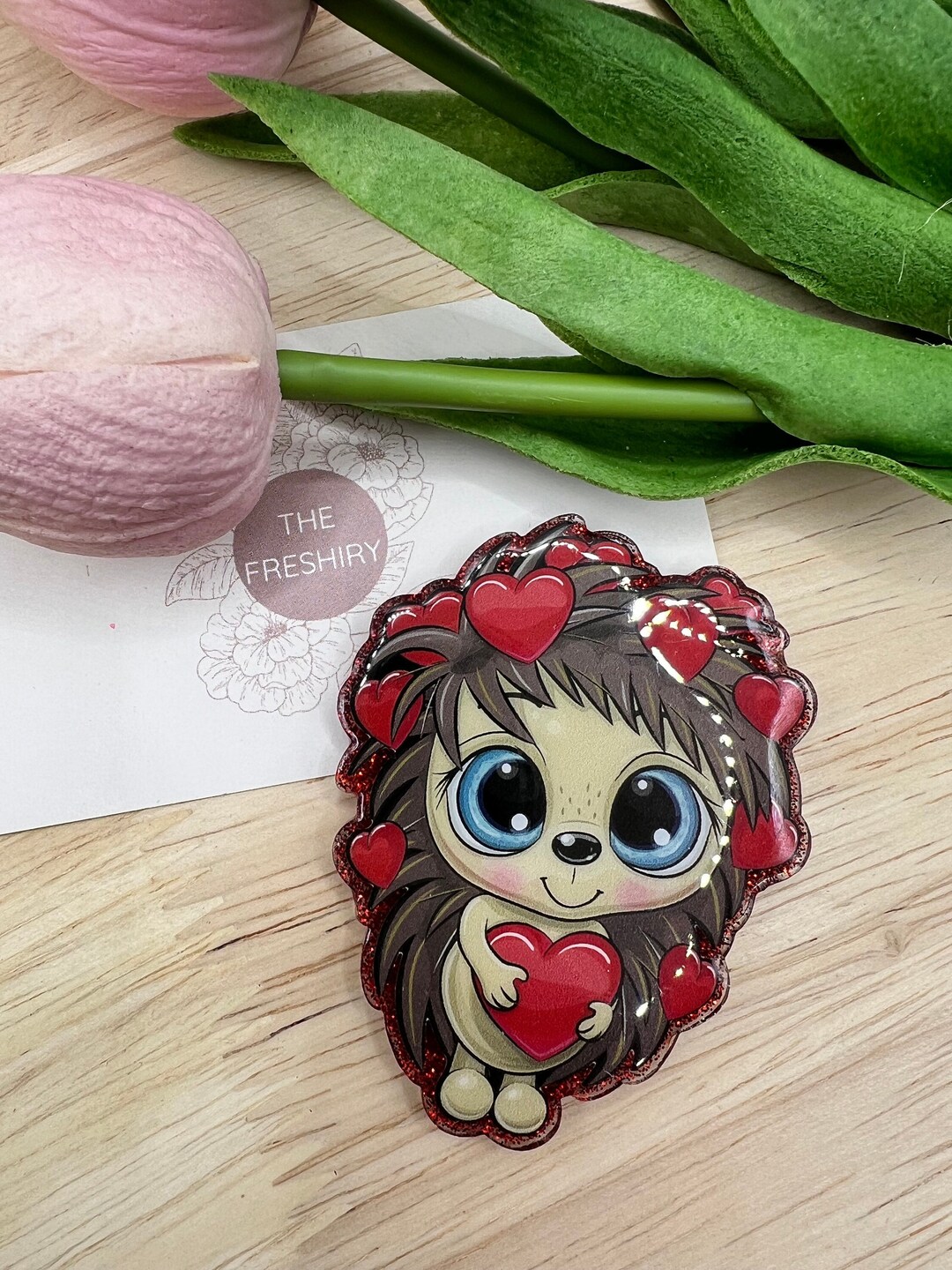 Porcupine, Hedge Hog, Hearts, Badge, ID, Credential Holder, Bookmark ...