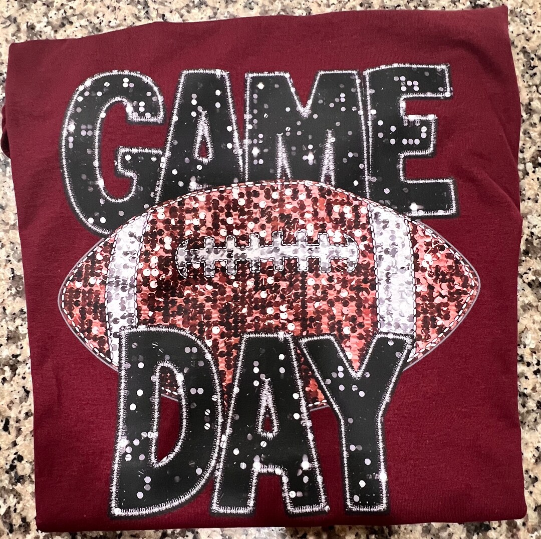 Game Day, Faux Sequins, Football, Team, Sweatshirt, Crewneck, Sports ...