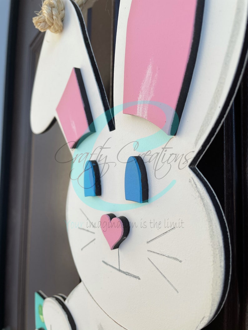 Easter Bunny Door Hanger SVG FILE ONLY | Etsy