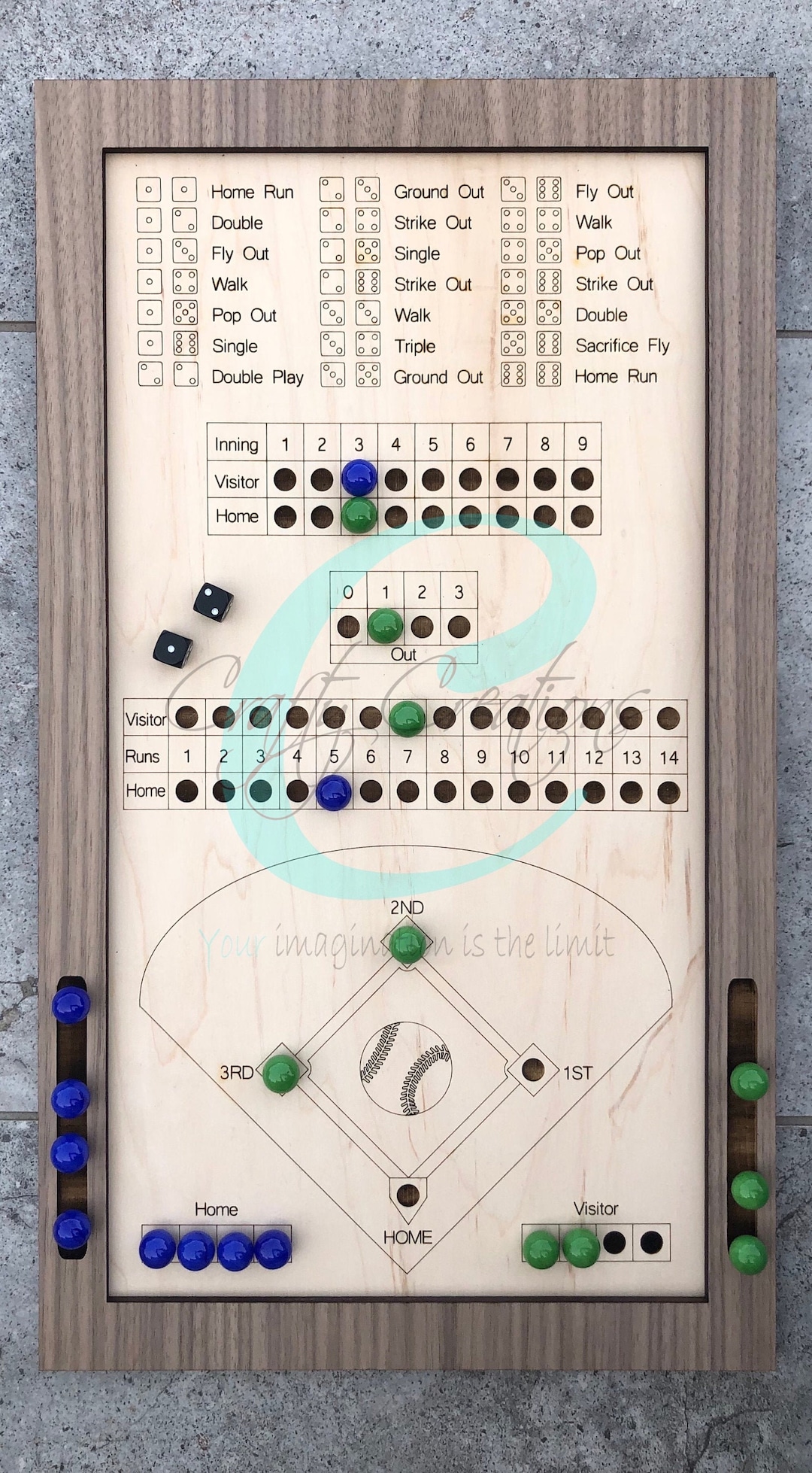 Baseball Board Game SVG Laser Cut File - Etsy