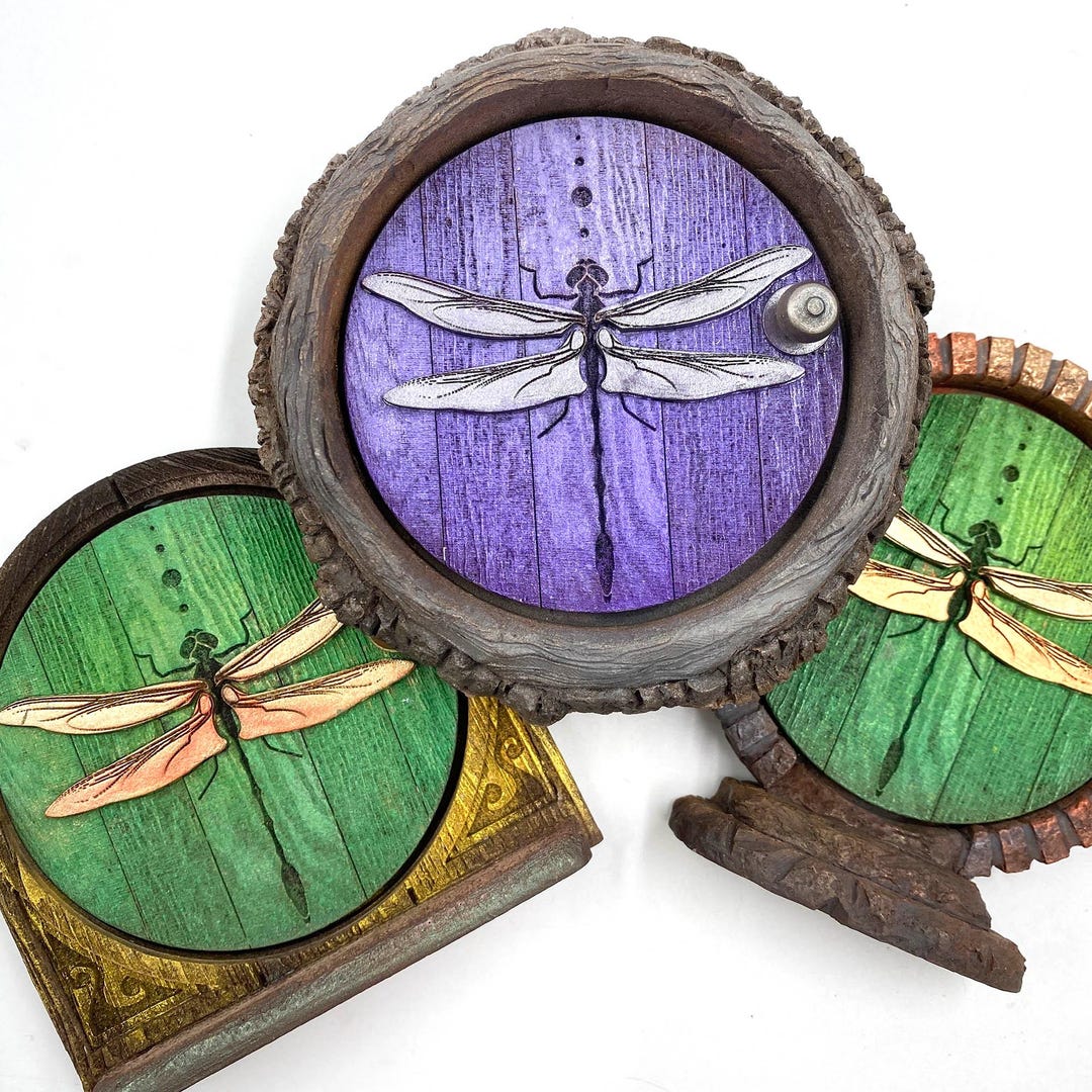 Dragonfly Pixie Door - Round - Etsy
