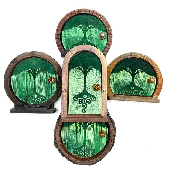 Tree of Life Pixie Door Emerald | Etsy