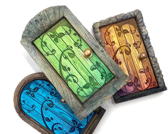 Engraved Ivy Pixie Door Rectangle & Arch - Etsy