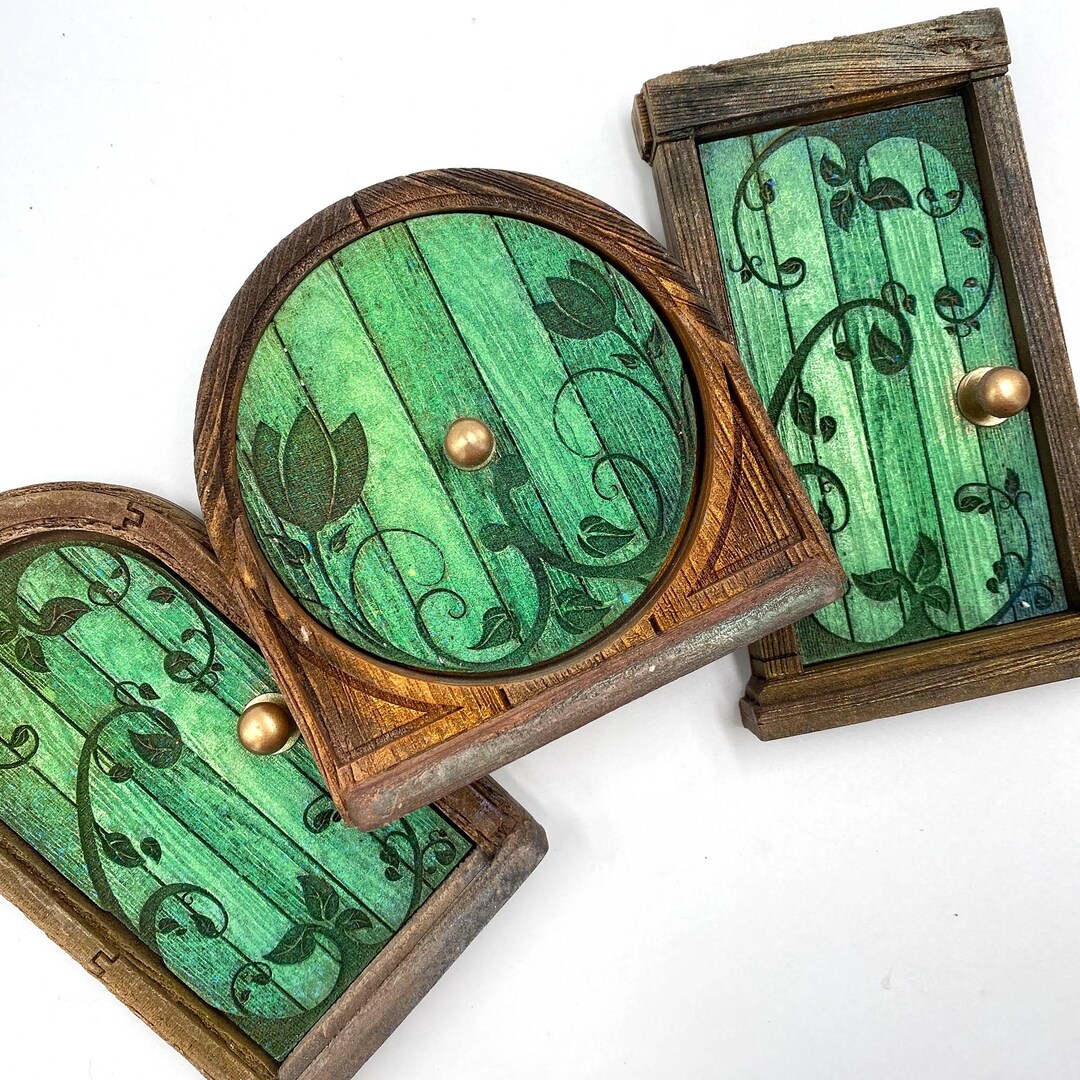 Engraved Ivy Pixie Door Emerald - Etsy