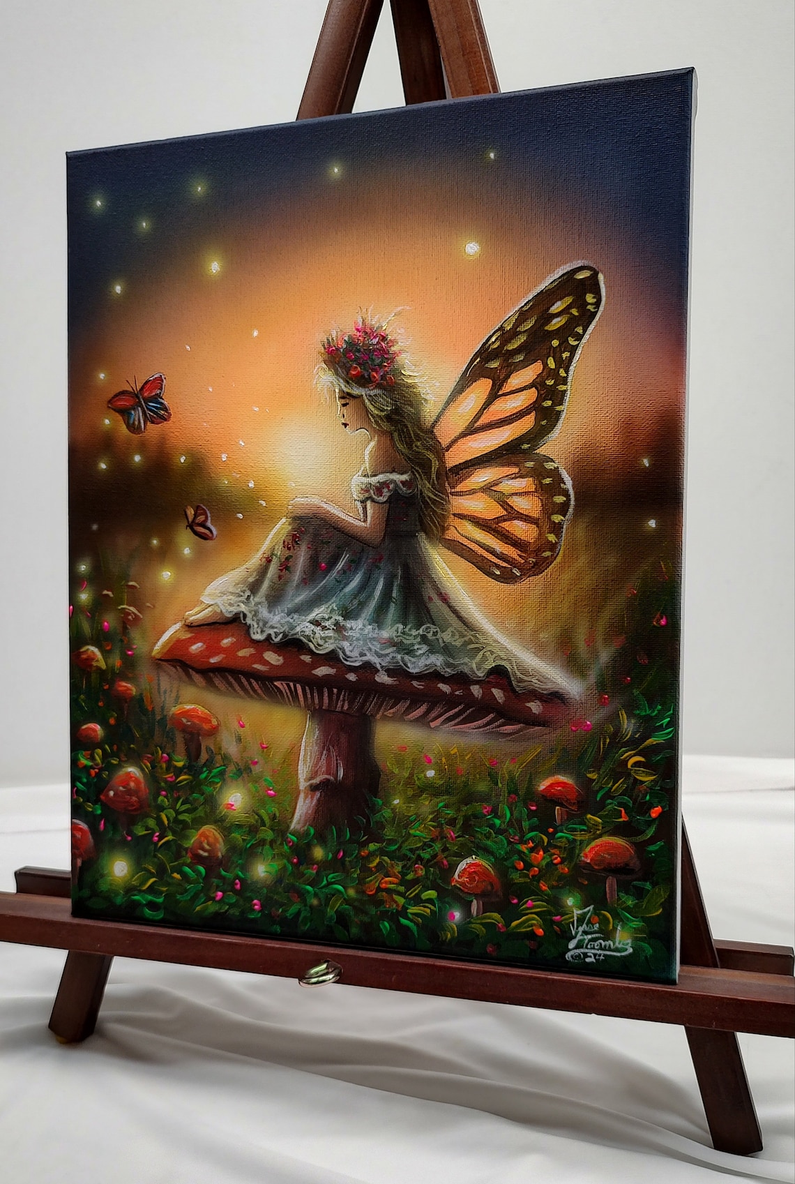 Original Painting Fairy Fantasy Landscape Wall Art by Toombs Acrylic ...