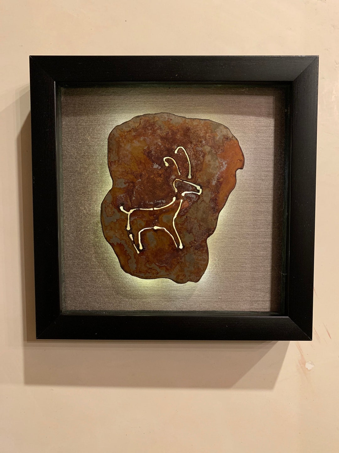 Deer Shadow Box Petroglyph - Etsy