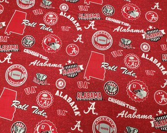 Alabama Crimson Tide Fabric | Etsy