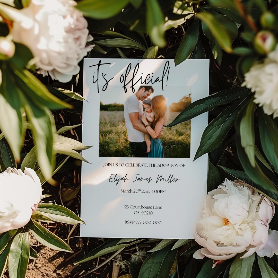 Editable Adoption Invitation Digital Canva Template for Adoption Party ...