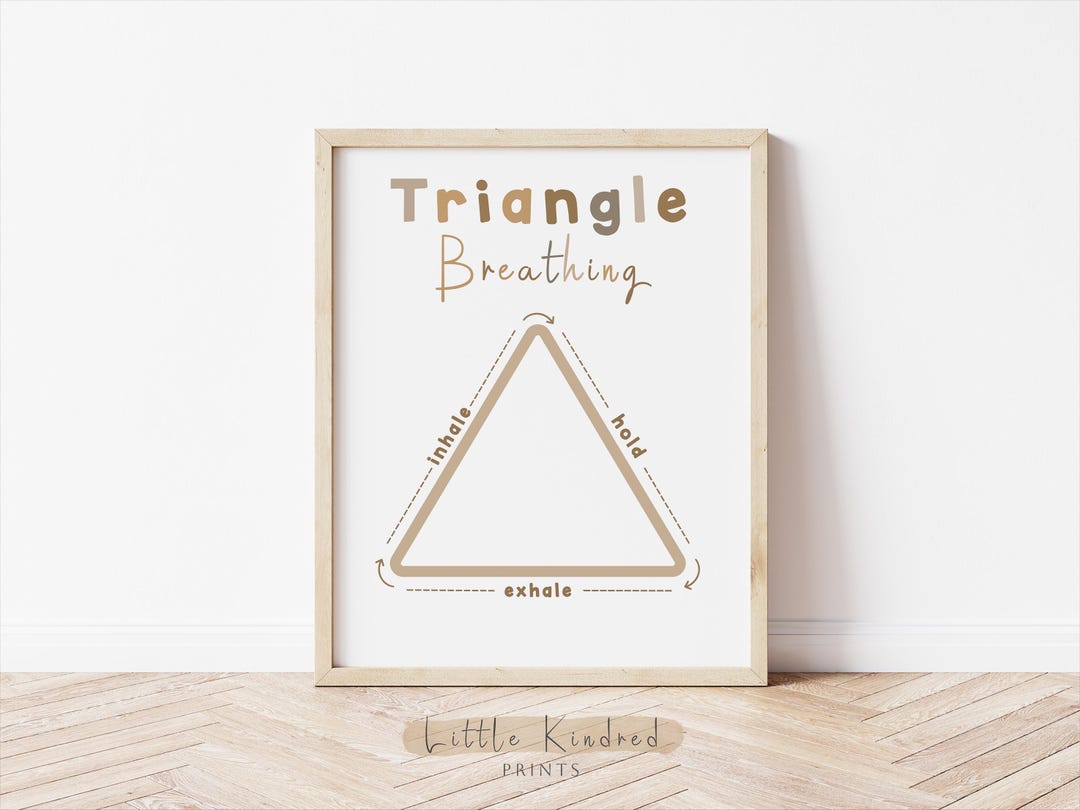 Triangle Breathing Poster Calming Corner Wall Art Breathing Technique ...