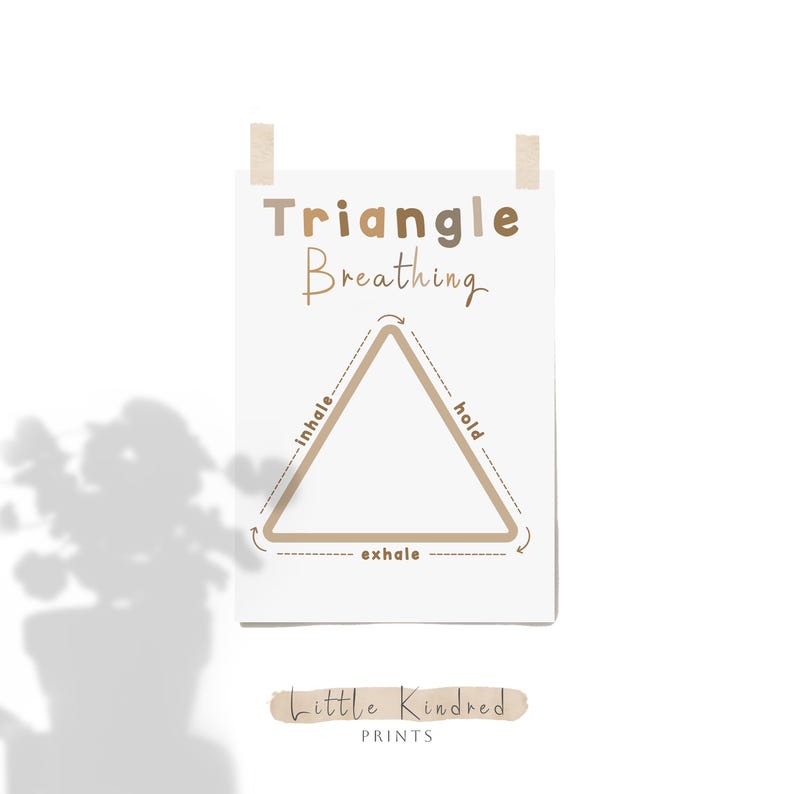 Triangle Breathing Poster Calming Corner Wall Art Breathing Technique ...