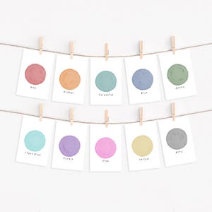 10 Colours Flash Cards for Kids, Montessori Learning Resources ...