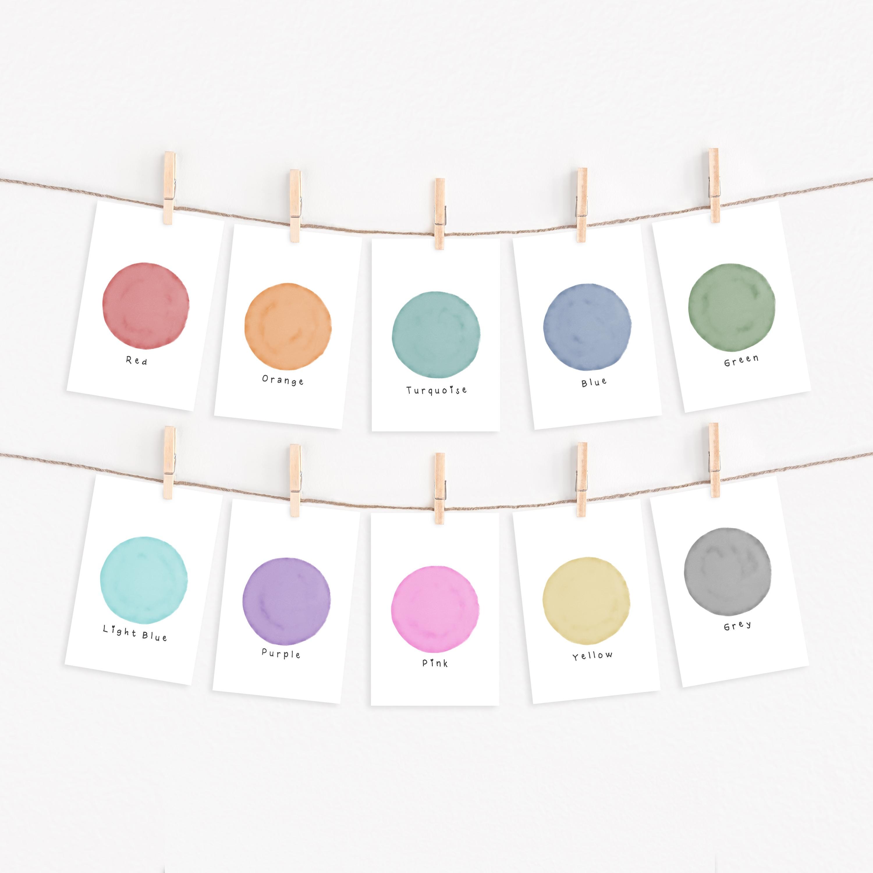 10 Colours Flash Cards for Kids, Montessori Learning Resources ...