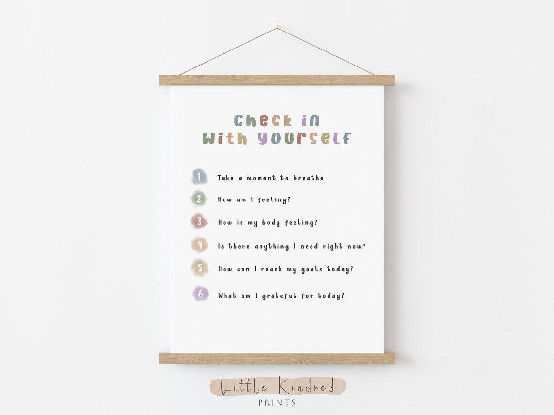 Self Check in Poster for Kids Montessori Classroom Therapy Office ...