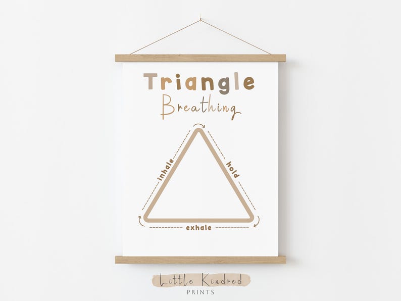 Triangle Breathing Poster Calming Corner Wall Art Breathing Technique ...