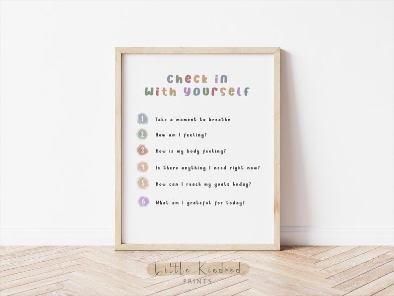 Self Check in Poster for Kids Montessori Classroom Therapy Office ...