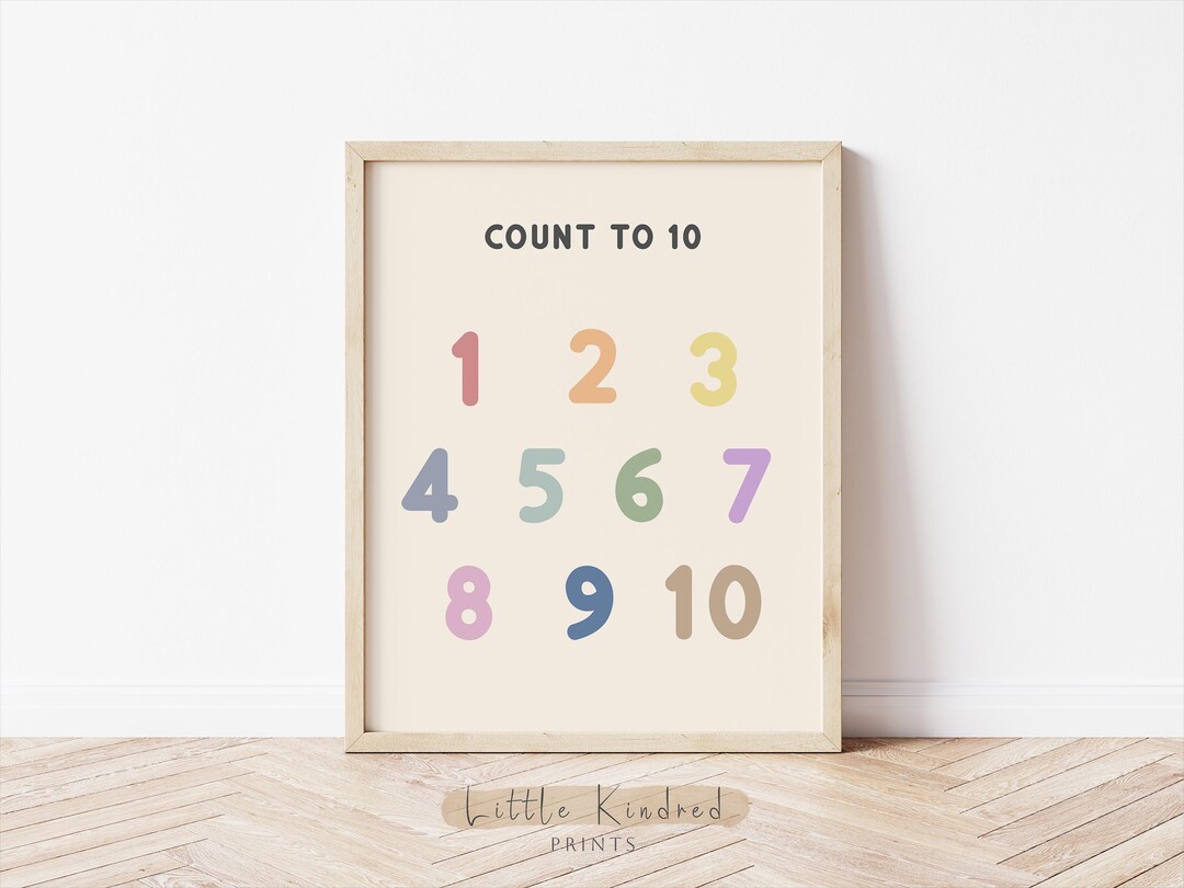 Count to 10 Poster Montessori Classroom Decor Educational Poster ...