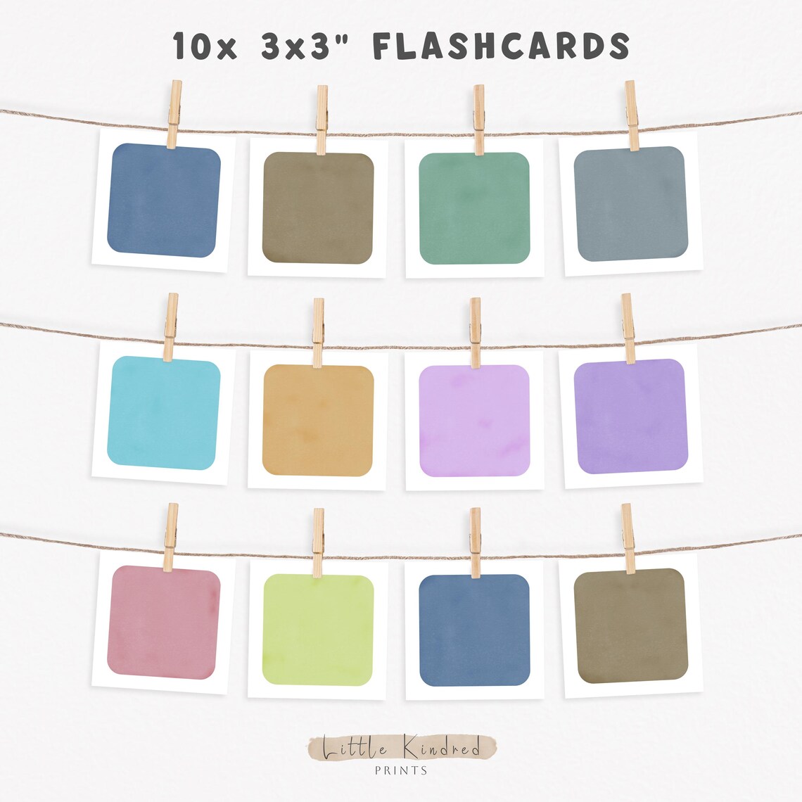 10 Colour Flash Cards, Ten Flashcards for Toddlers and Kids, Colour ...