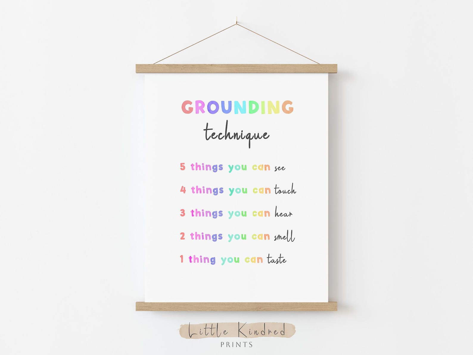 Grounding Technique Poster, Montessori Classroom Decor, Therapy Office ...