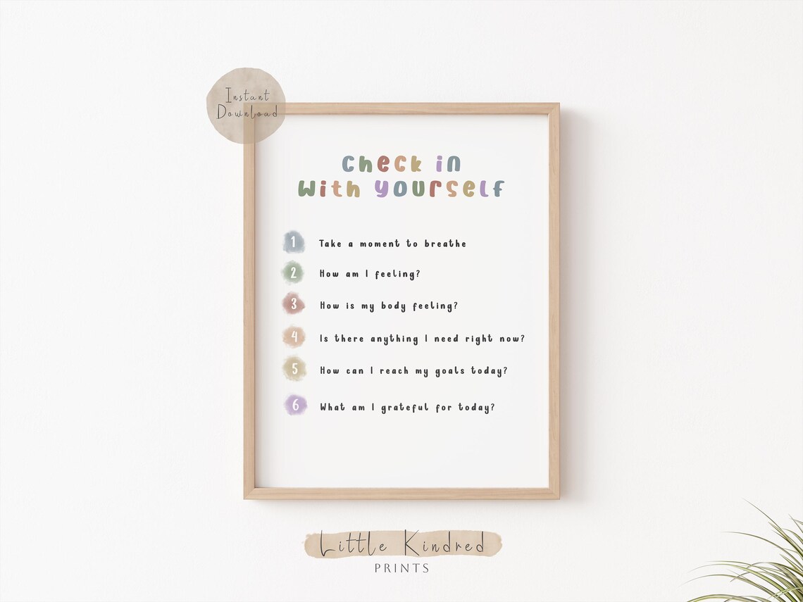 Self Check in Poster for Kids Montessori Classroom Therapy Office ...