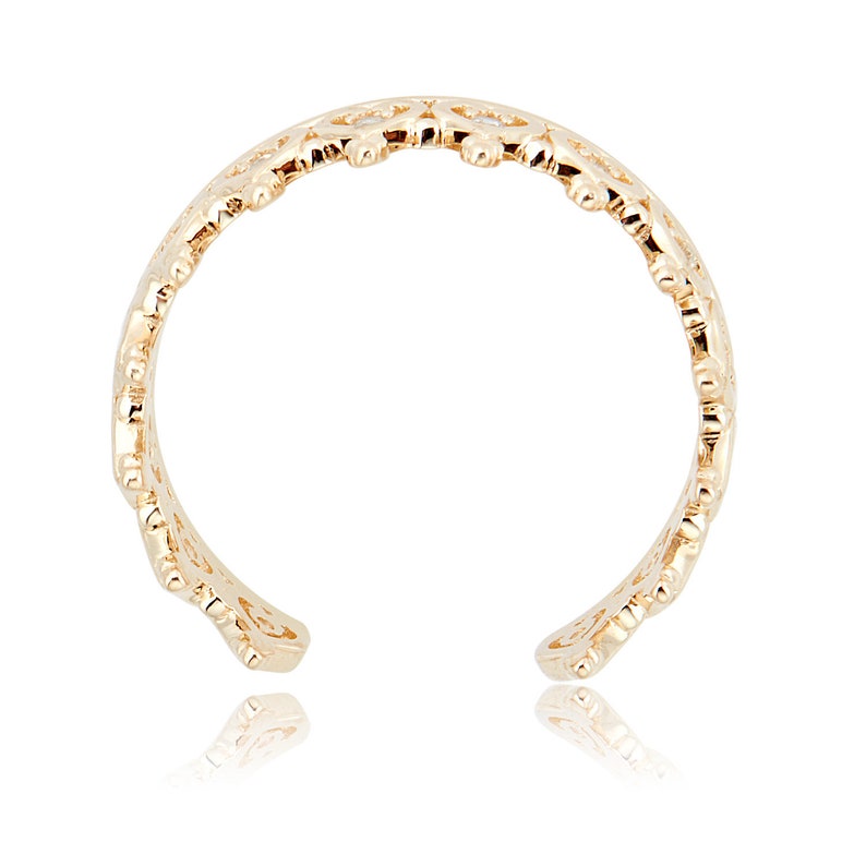 10K Yellow Gold Adjustable Crown Toe Ring With Simulated Diamond CZ - Etsy