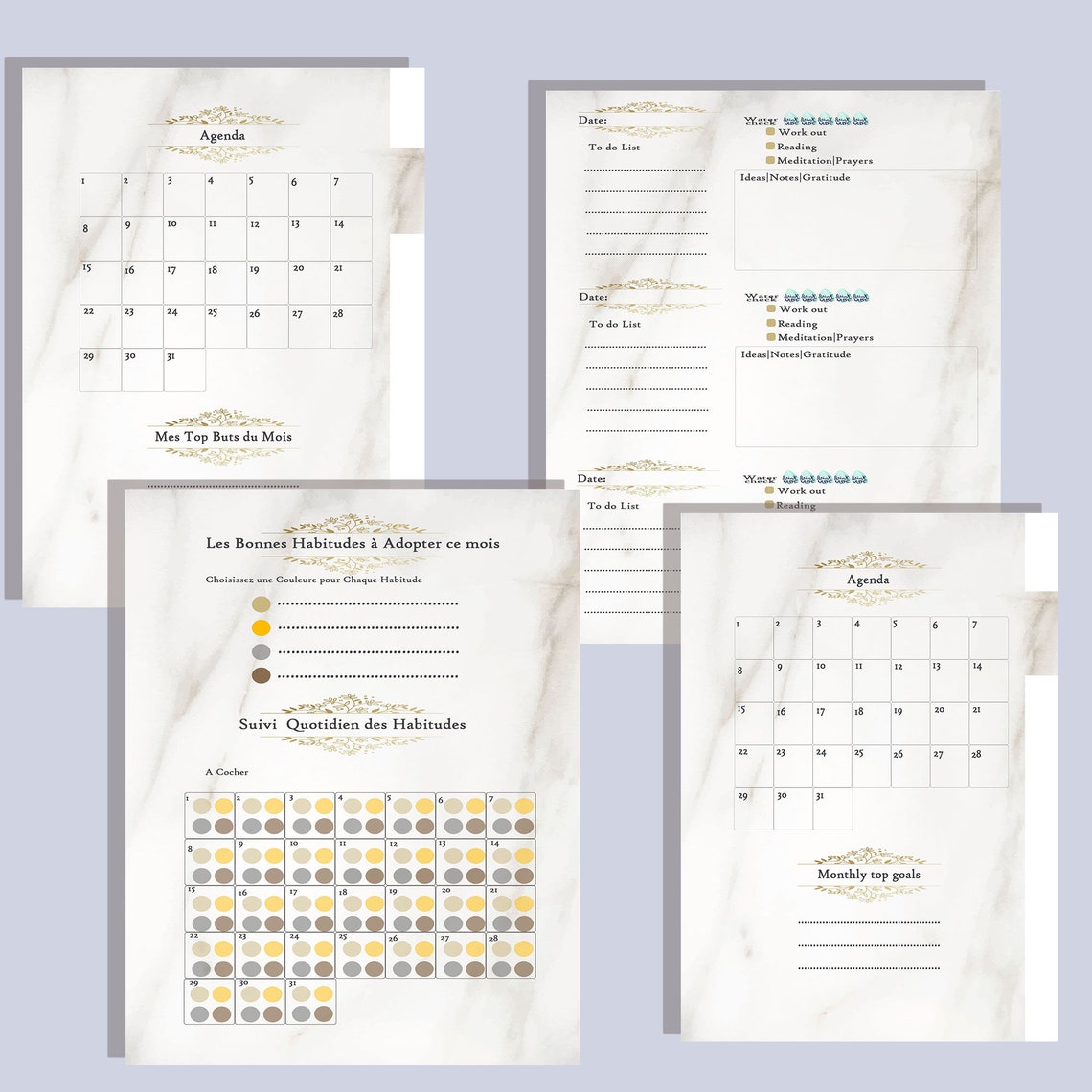 Printable Planner 2021 Agenda Imprimable - Etsy