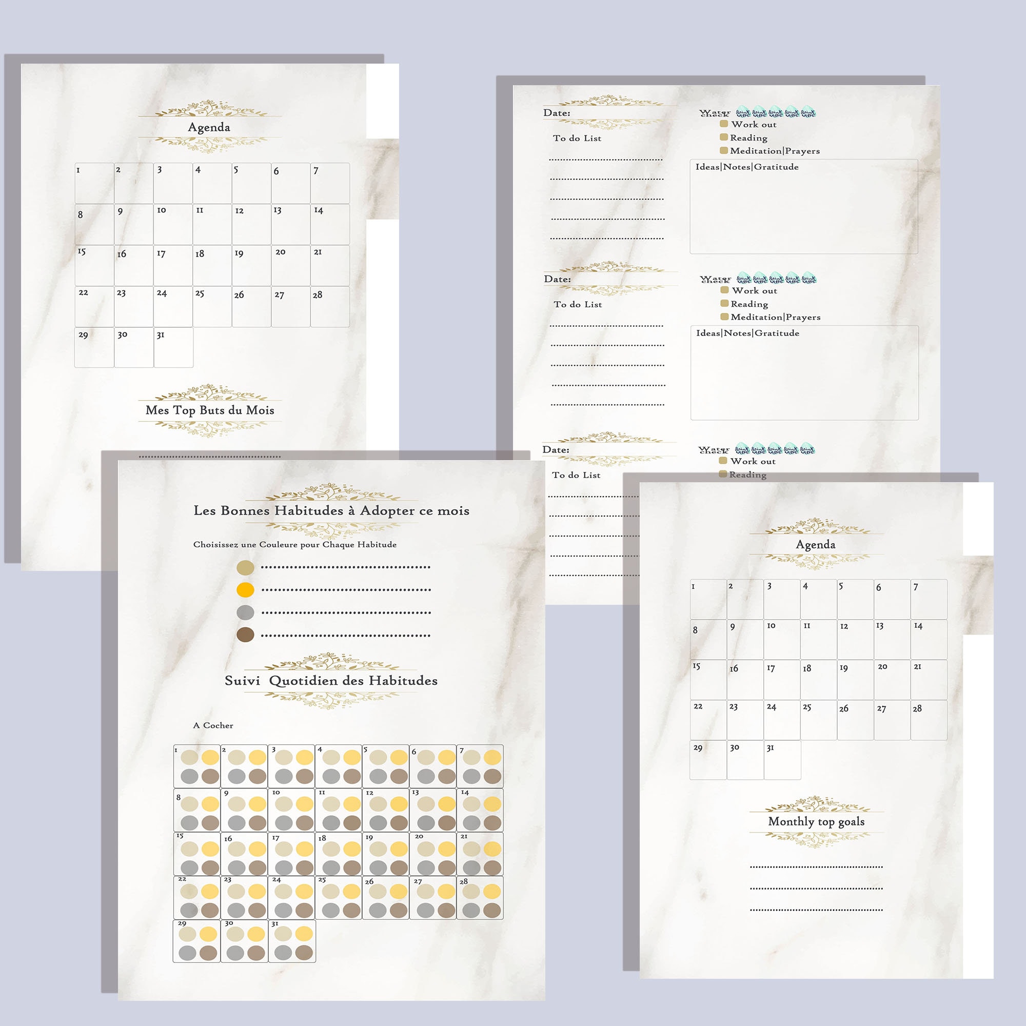 Printable Planner 2021 Agenda Imprimable - Etsy