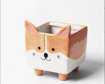 Corgi Planter | Etsy