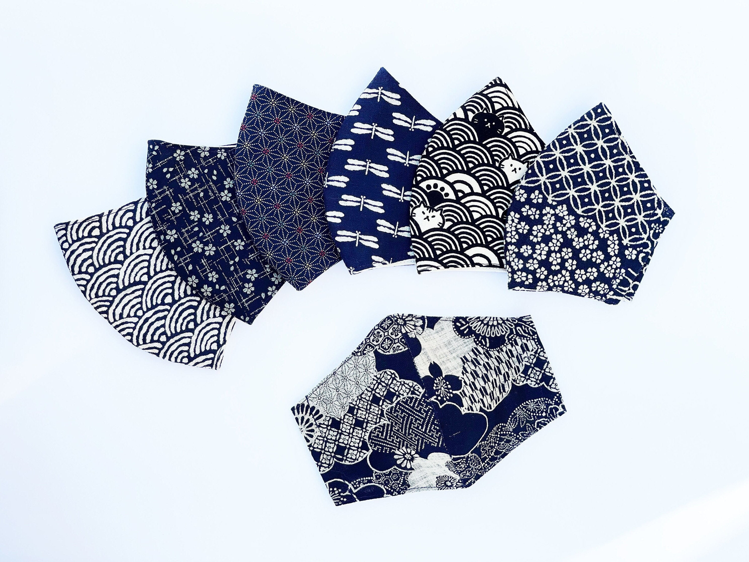 Handmade Japanese Cotton Face Mask washable Pocket for - Etsy