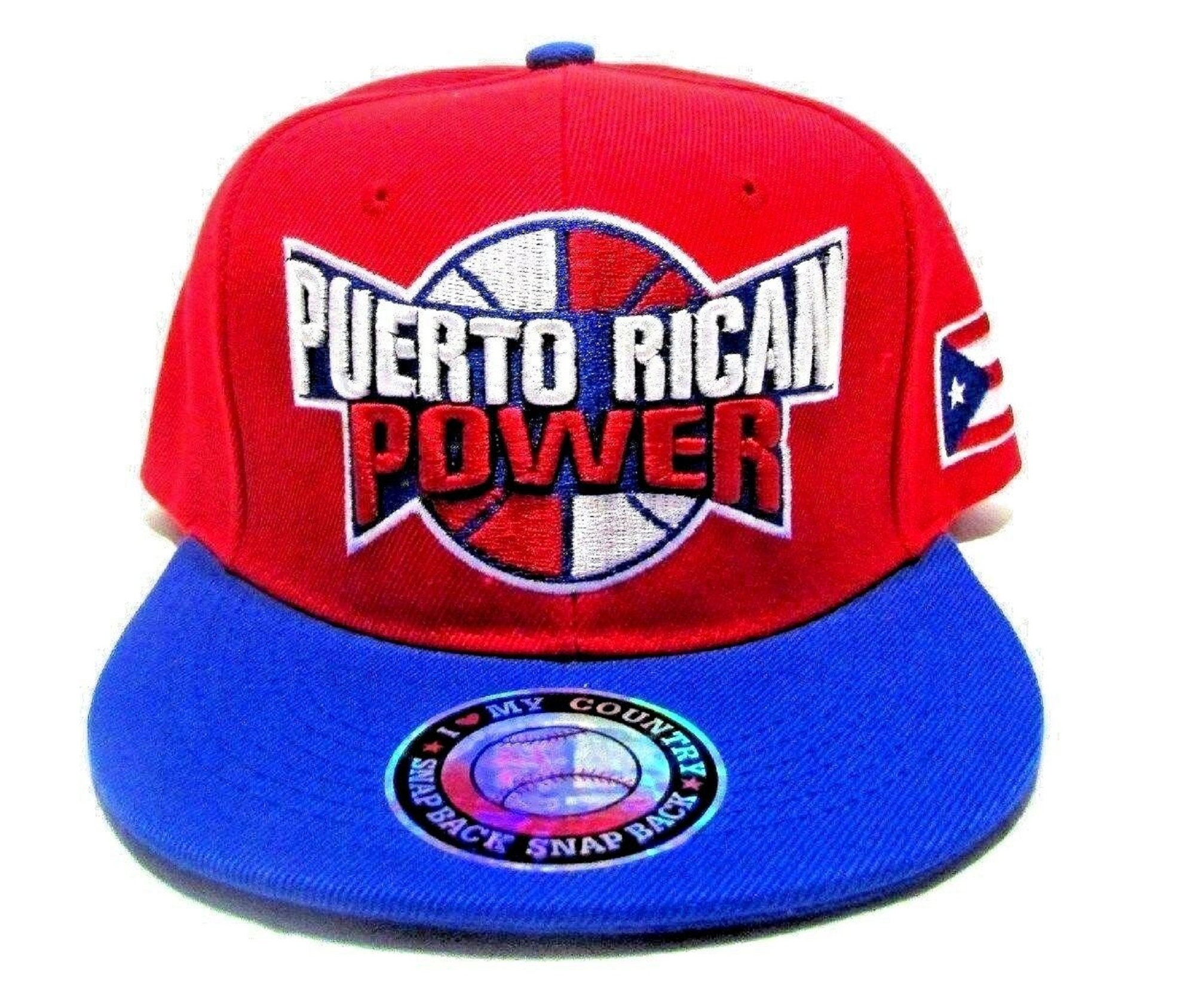 Puerto Rico, Snapback Baseball Cap Original Puerto Rican Power 3D ...