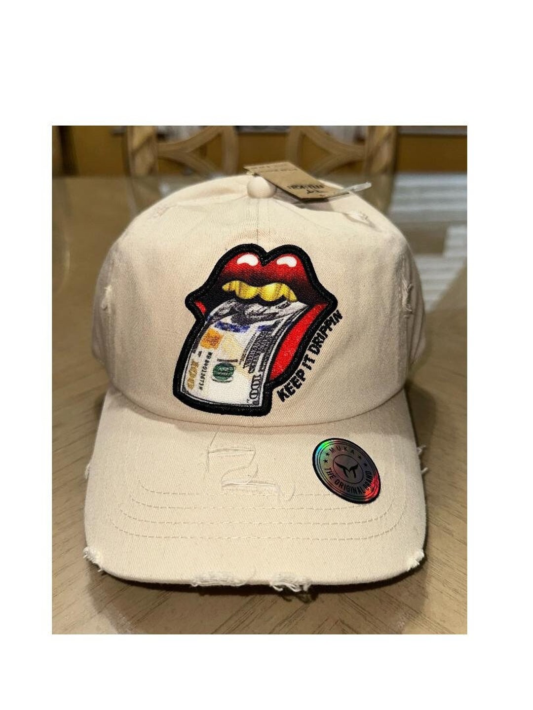 Vintage Distressed Dad Hats "money Lip Savage Cotton Twill Cap - Etsy