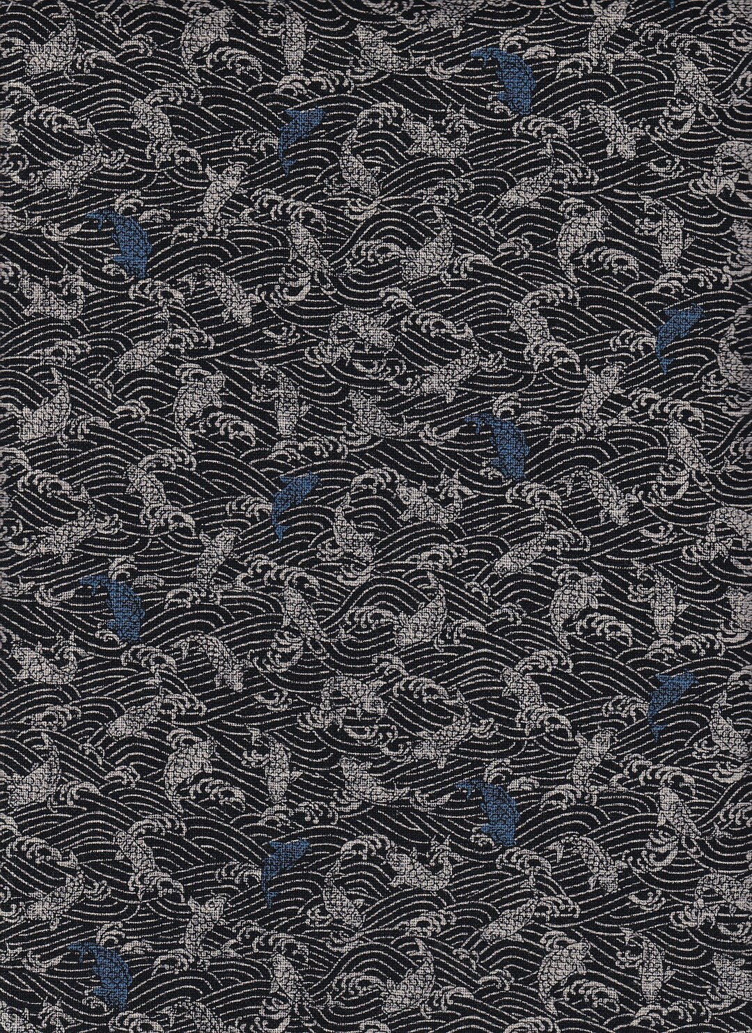 Nami No Sakana Japan Fabric Traditional Cotton 50 Cm X 110 Cm - Etsy