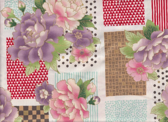 Kiku Patch White Traditional Japanese Fabrics Cotton 50 Cm X - Etsy