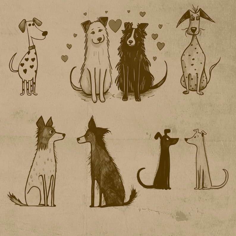 30 Procreate Dog Stamps Digital Download Doodles Art - Etsy